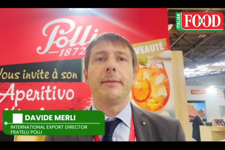 Davide Merli of Fratelli Polli at SIAL 2024. Polli aperitivo and ...